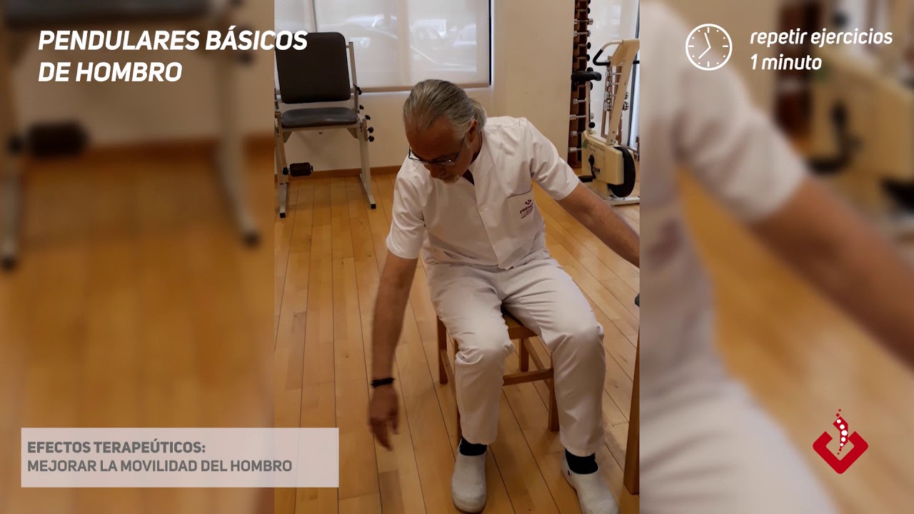 FISIOTERAPIA EN CASA: Pendulares de hombro - YouTube