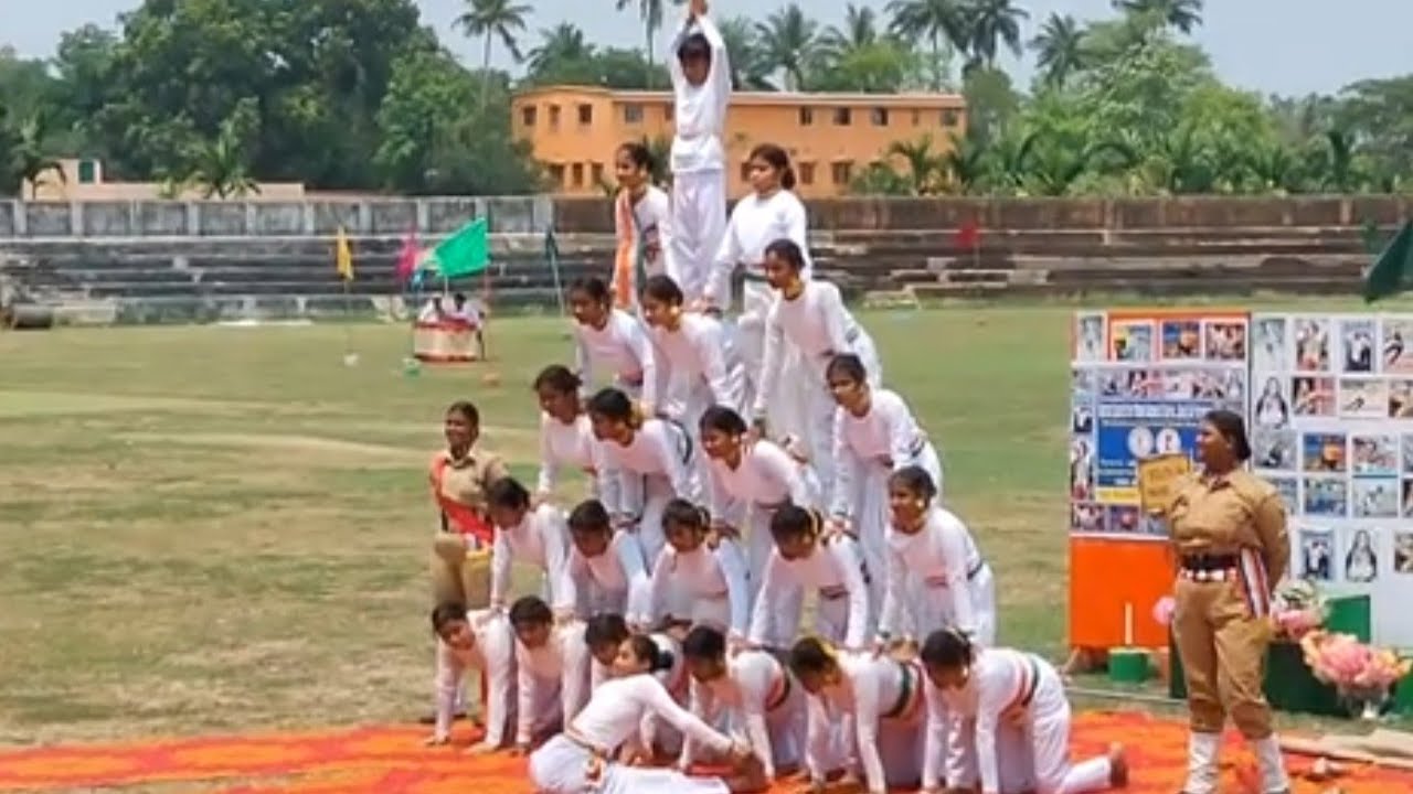 Girls Pyramid Formation/Human Pyramid/ Sports Day/District Sports/South ...
