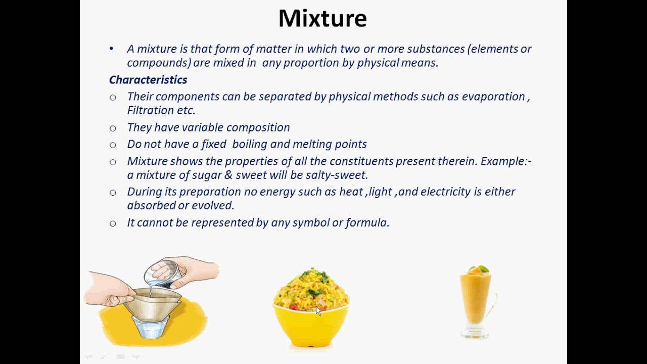 Mixture with characteristics || Activity differentiating between ...