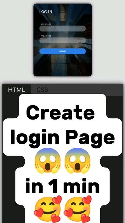 Create Login Page😱😱 Shorts Html Webdevelopment Youtube
