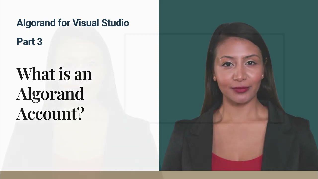 3 What is an Algorand Account - YouTube