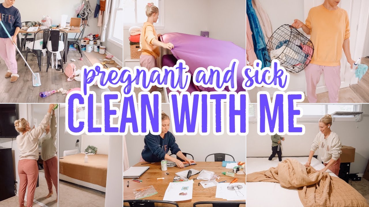 PREGNANT AND SICK CLEAN WITH ME // CLEANING MOTIVATION // BECKY MOSS ...