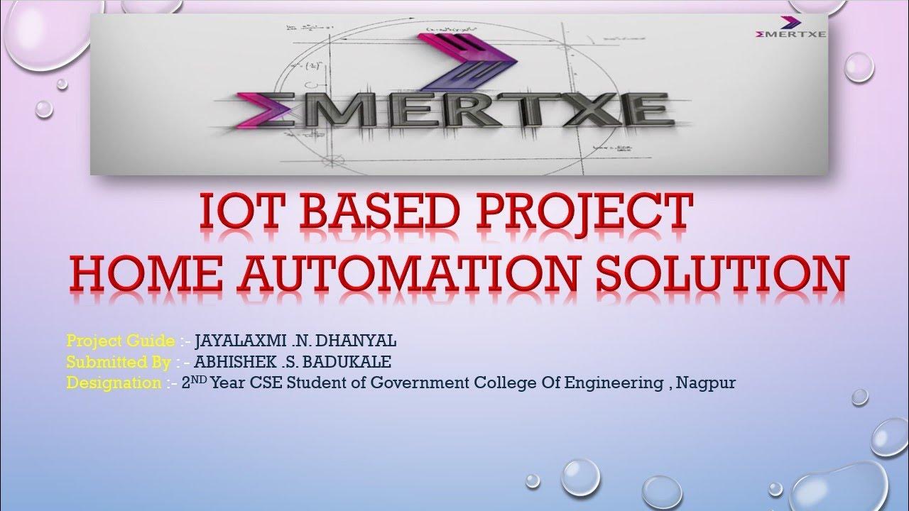 Emertxe IOT Internship Project (Home Automation) - YouTube