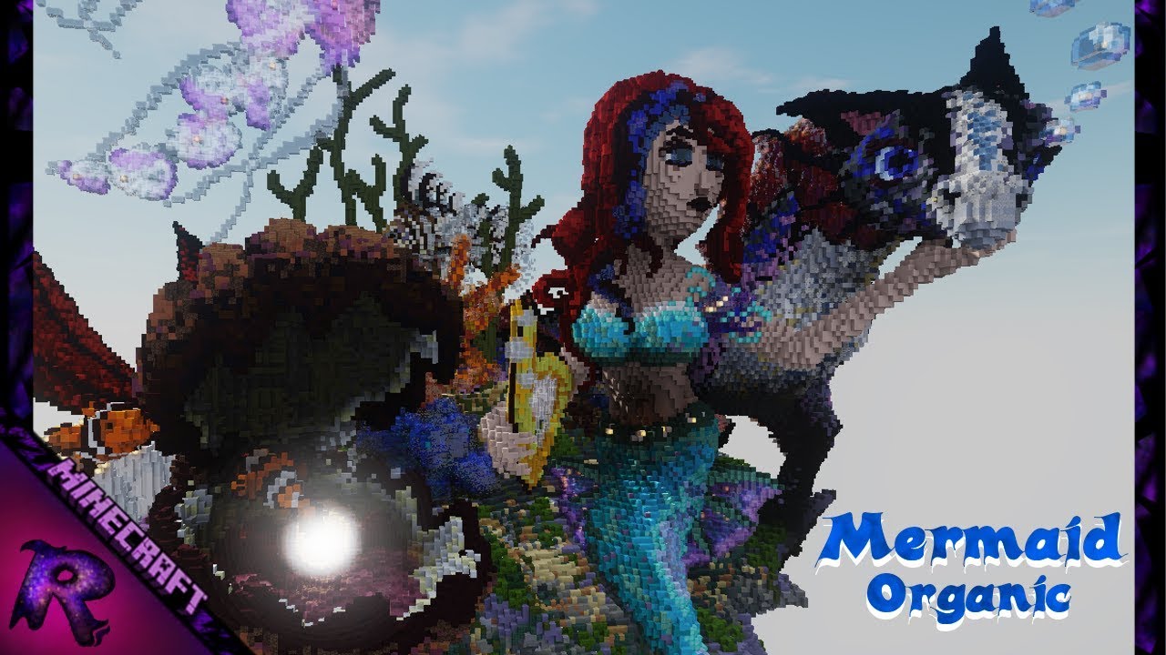 Minecraft build - Mermaid organic 🧜 Timelapse - YouTube