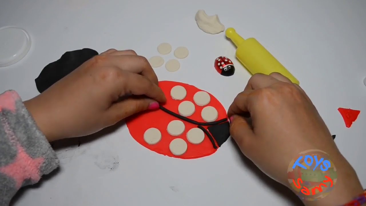 How to make ladybug by Play Doh - YouTube