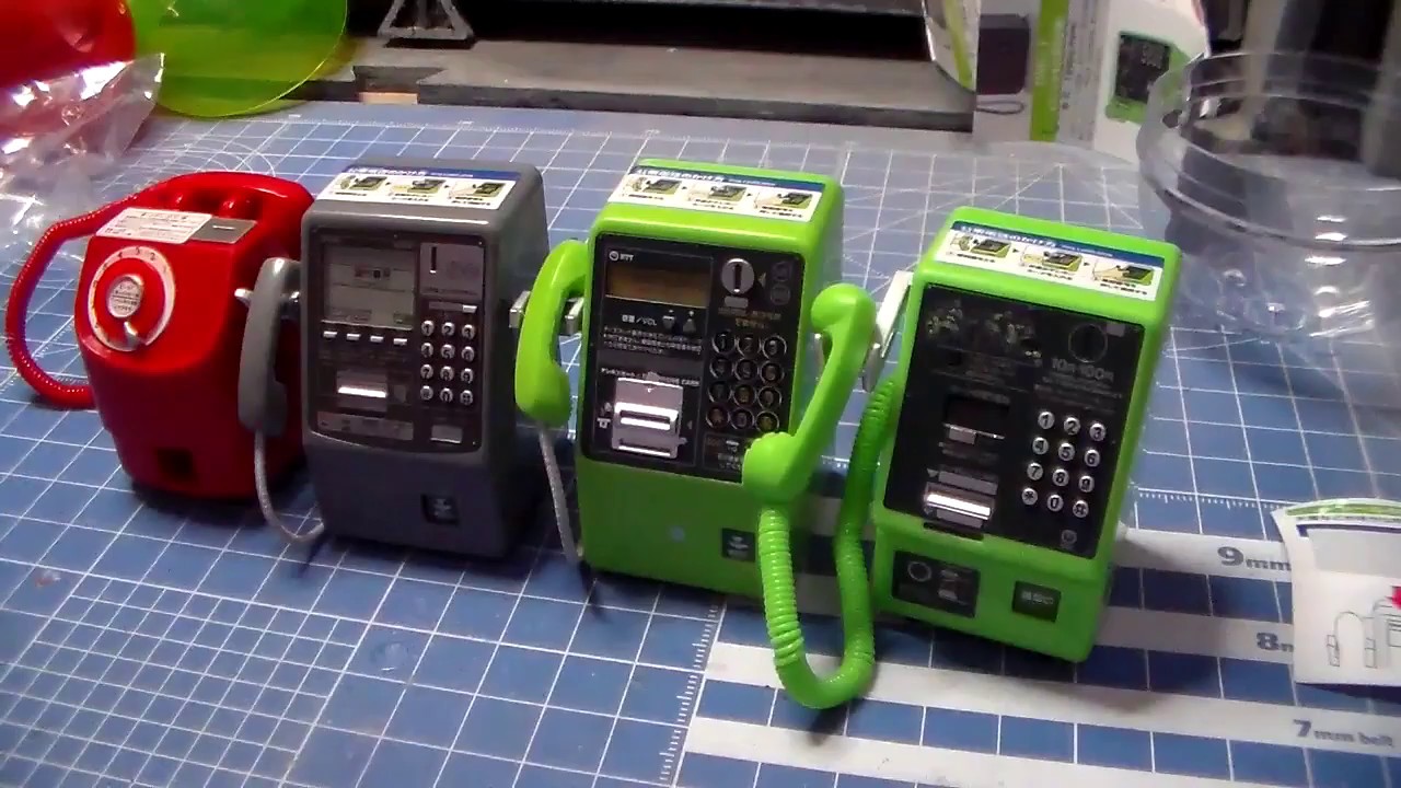 NTT East Japan public pay phone gachapon toys by Takara Tomy - YouTube