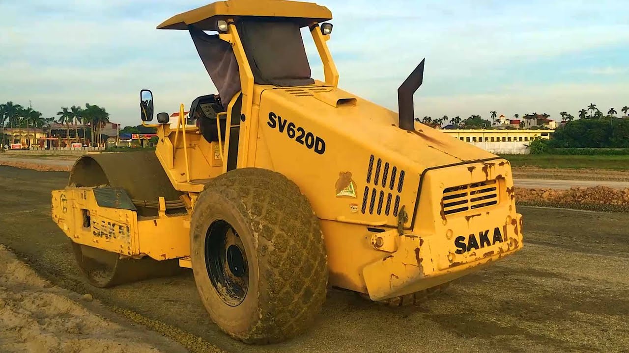 HITACHI ZAXIS 200 Excavator, SAKA SV620 D Road Roller, Construction ...