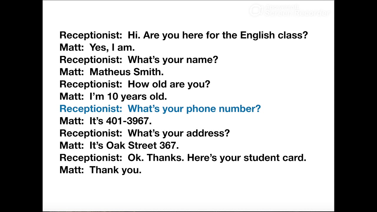 Lesson 12 - verb be - conversation - YouTube