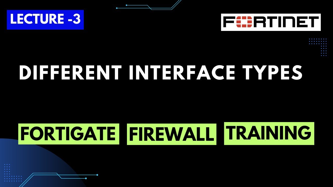 Lecture-3 | Different types of Interfaces in FortiGate Firewall ...