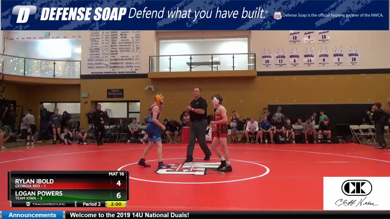 Mat 16 90 Rylan Ibold Georgia Red Vs Logan Powers Iowa - YouTube