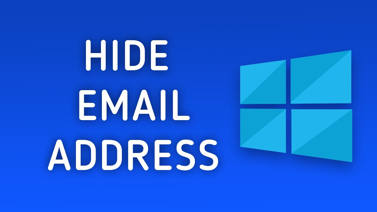 How to Hide Email Address on Sign in Screen in Windows 10 - YouTube
