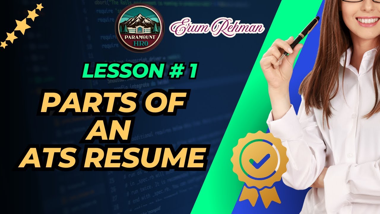Parts of an ATS Resume | Learn Resume Writing Course for Free | Erum ...
