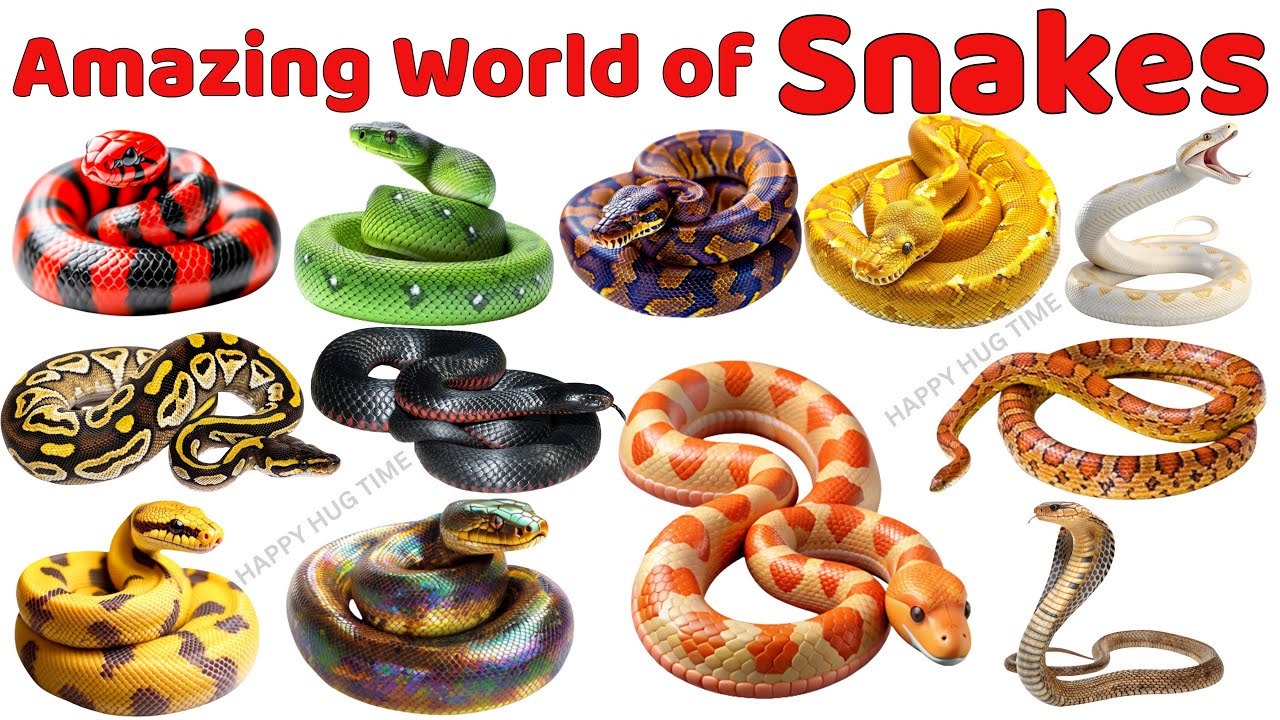 Amazing Snakes Names🐍 | Snake Names & Fun Facts for Kids | Vocabulary ...