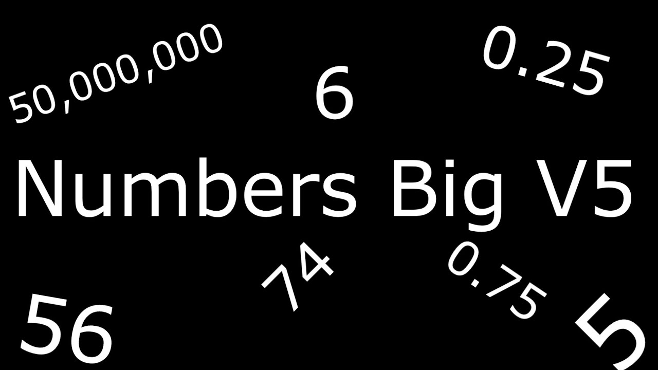 Numbers Big V5 - YouTube