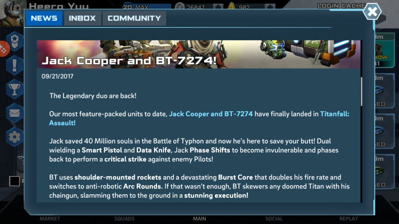 Titanfall Assault: Using Jack Cooper and BT-7274 - YouTube