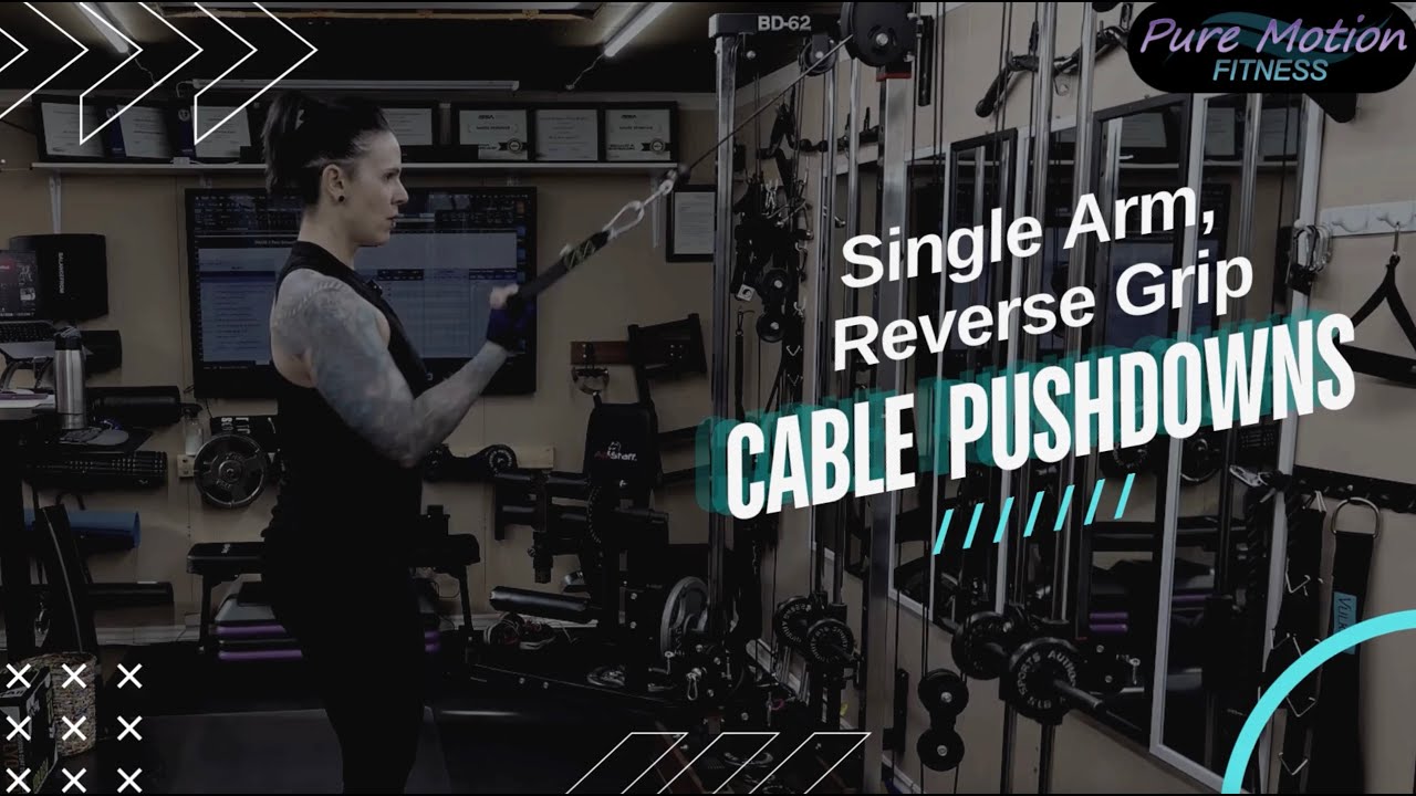 Cable Single Arm Reverse Grip Tricep Pushdown - YouTube