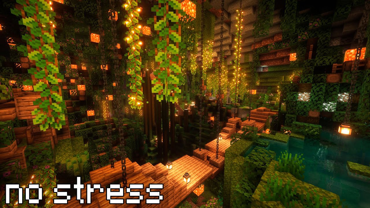 You've discovered a hidden paradise... (Minecraft music, cave & lake ...
