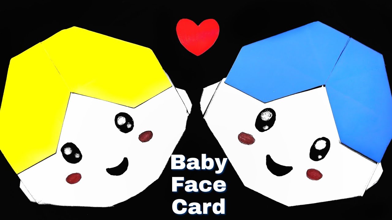 DOLL FACE CARD/how to make doll face card...Crafts & Cards 10 - YouTube