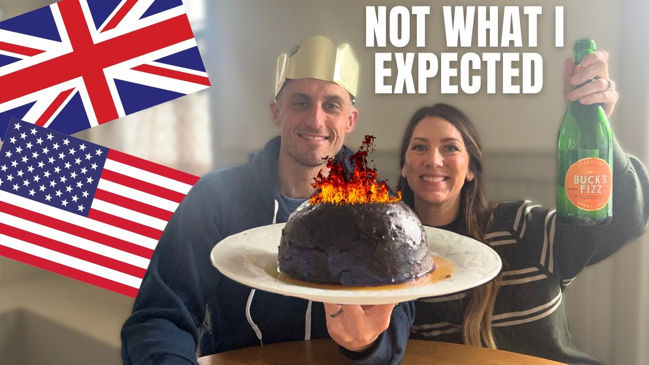 American Tries British Christmas Food + First Pantomime 🎄 - YouTube