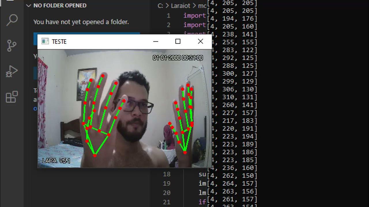 Rastreamento das mãos com python + openCV - YouTube