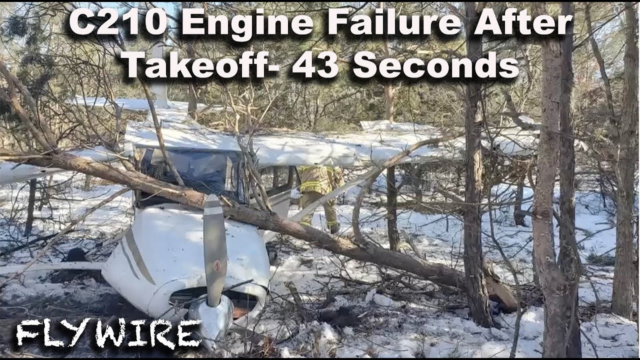 C210 Engine Failure After Takeoff- 43 Seconds - YouTube