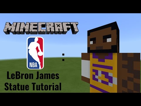 Minecraft | How To Make a LeBron James Statue (NBA) - YouTube