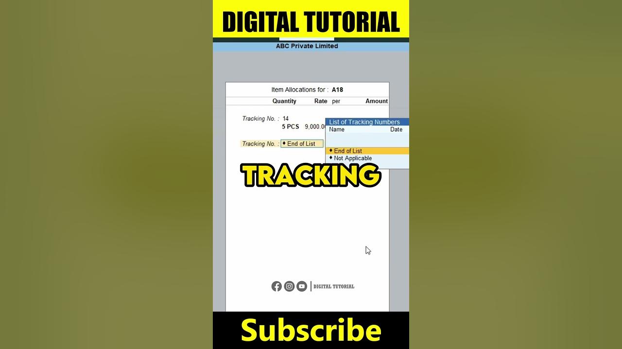 How to turn off item allocation or item tracking in Tally Prime @digitaltutorial425 #tally - YouTube