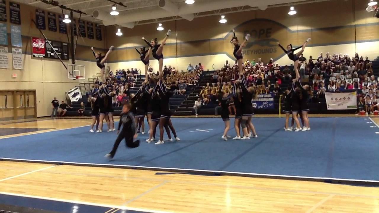 GNMS Competition Cheerleading Pope High Competition - YouTube