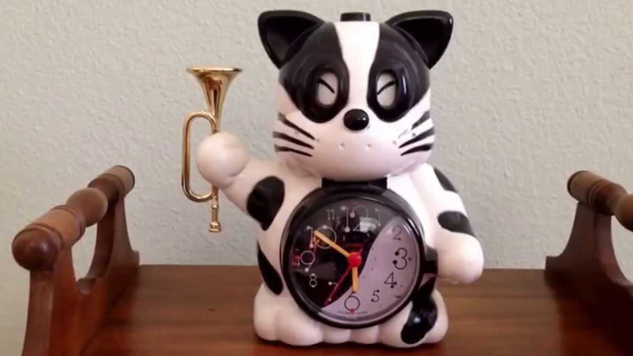 Talking Cat Bugle Alarm Clock - YouTube