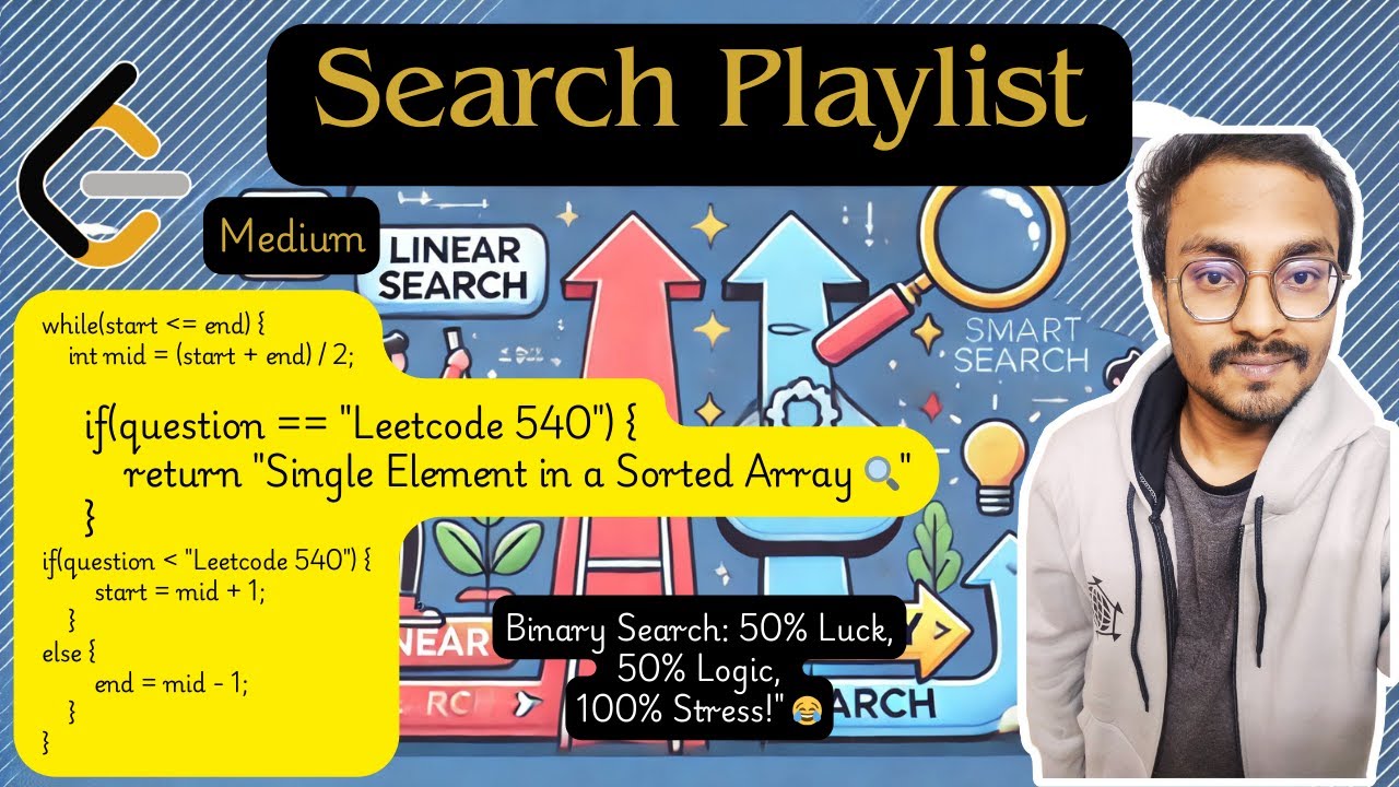 LeetCode 540 | Single Element in a Sorted Array 🔍 | Medium 🔴 | Fast & Easy Explanation! - YouTube