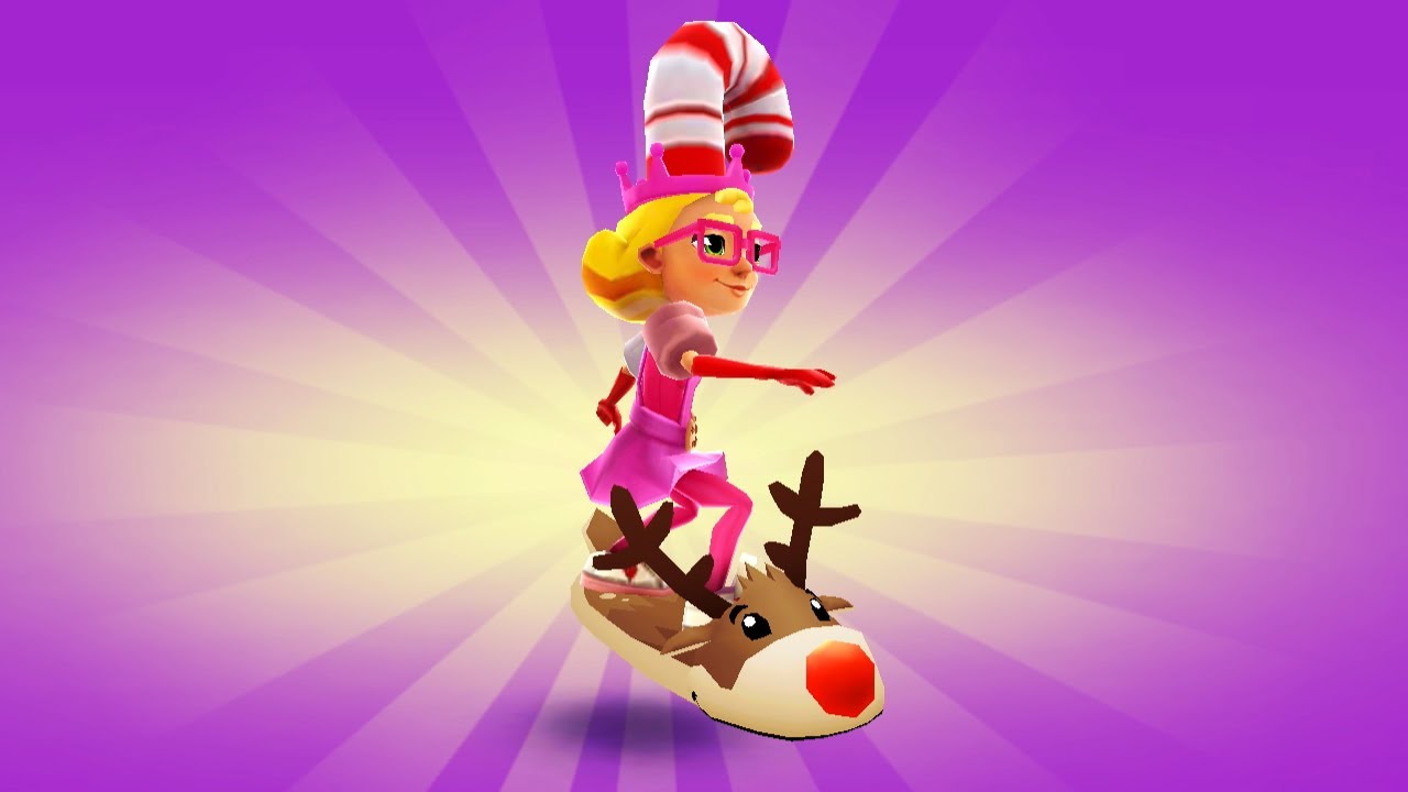 Elf Tricky Candy Outfit Và Ván Trượt Rudy - Subway Surfers North Pole ...