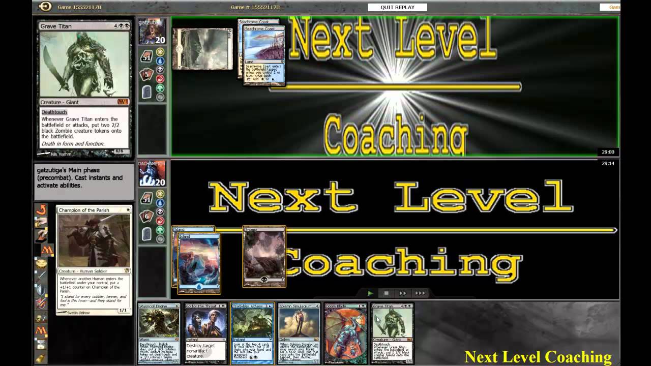 MtG Standard UB Control vs UW Humans Magic Online MtG Coaching You be the Coach #1 - YouTube