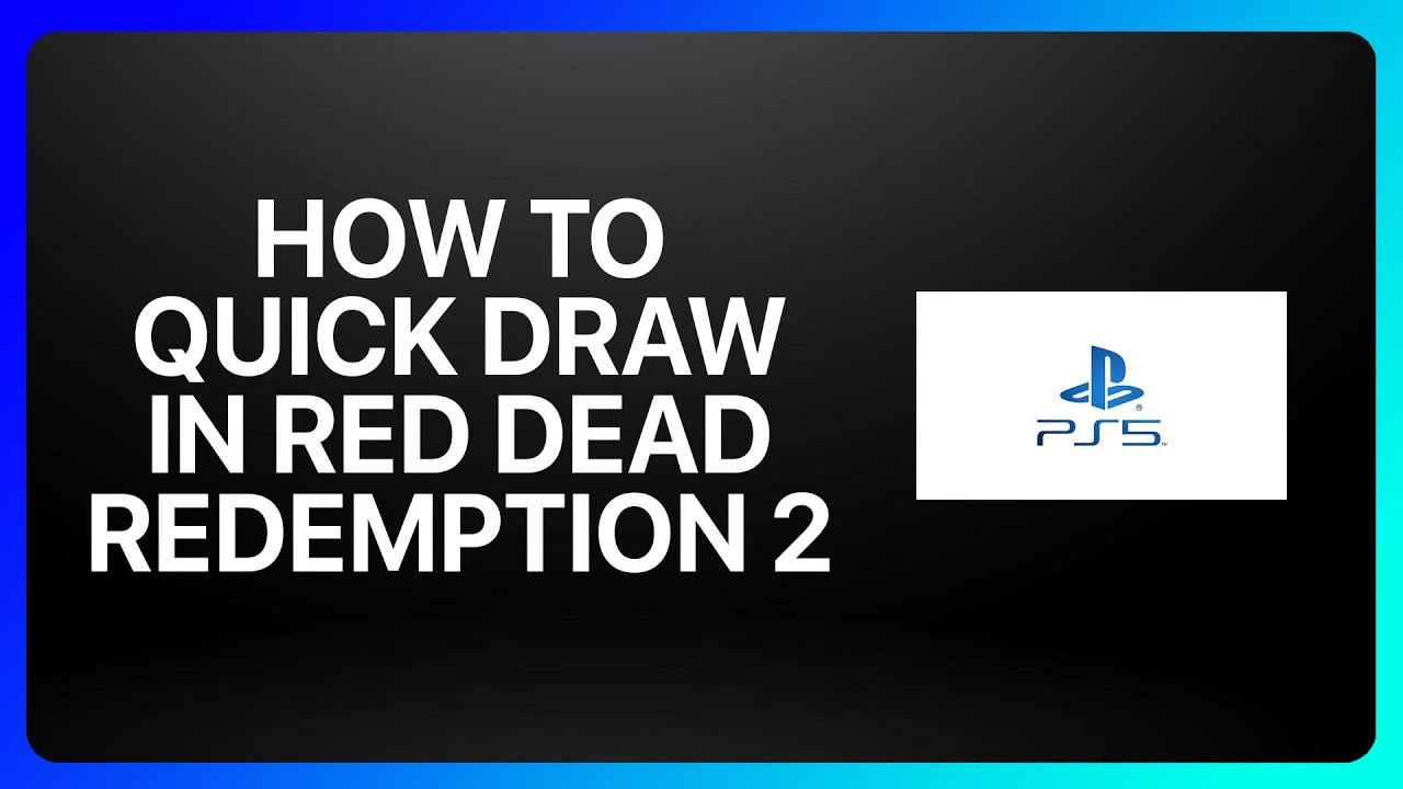 How To Quick Draw In Red Dead redemption 2 In Ps5 Tutorial - YouTube