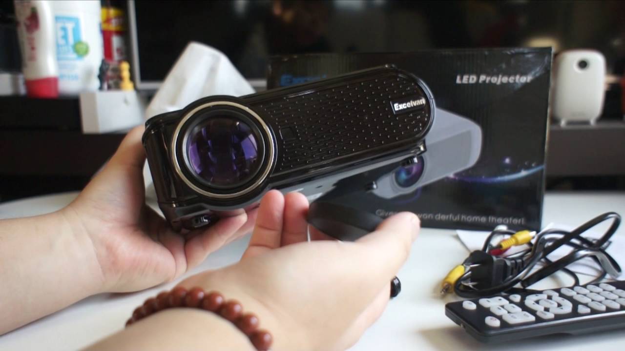 Excelvan ミニLEDプロジェクター 1080p対応 01概要と投影テスト - YouTube