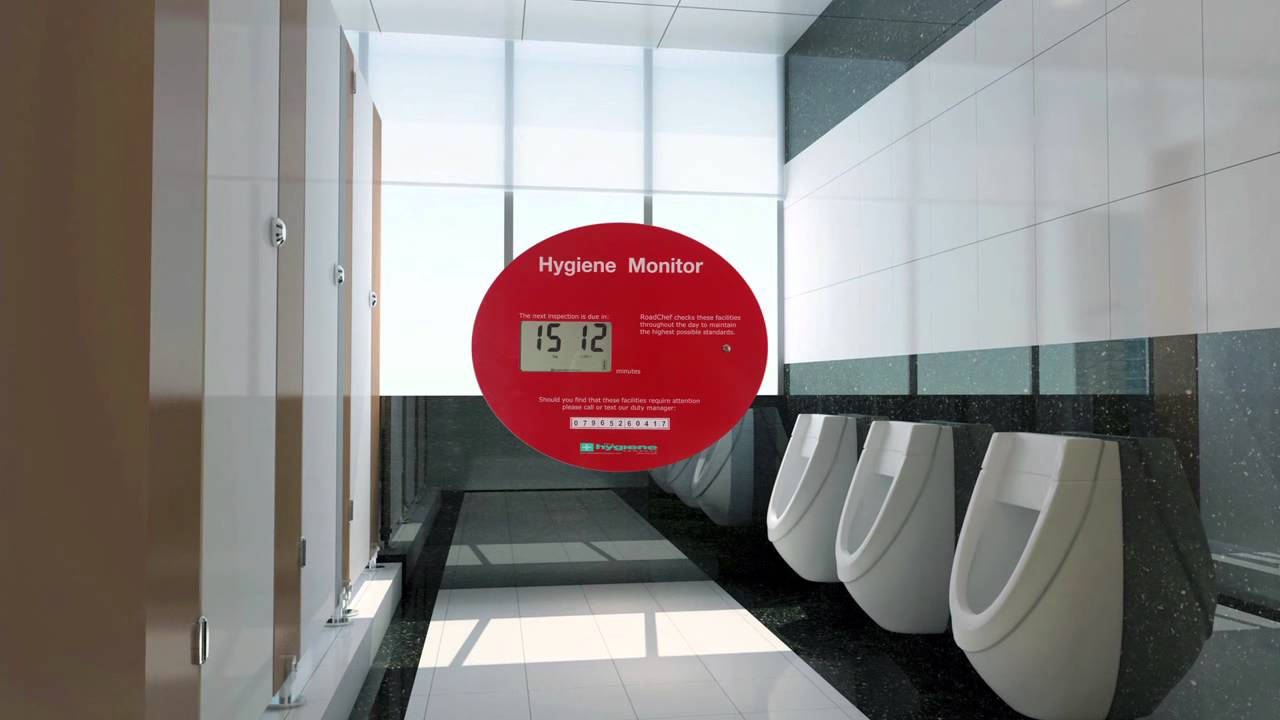 Washroom facilities Hygiene Monitor from The Hygiene Company.com - YouTube