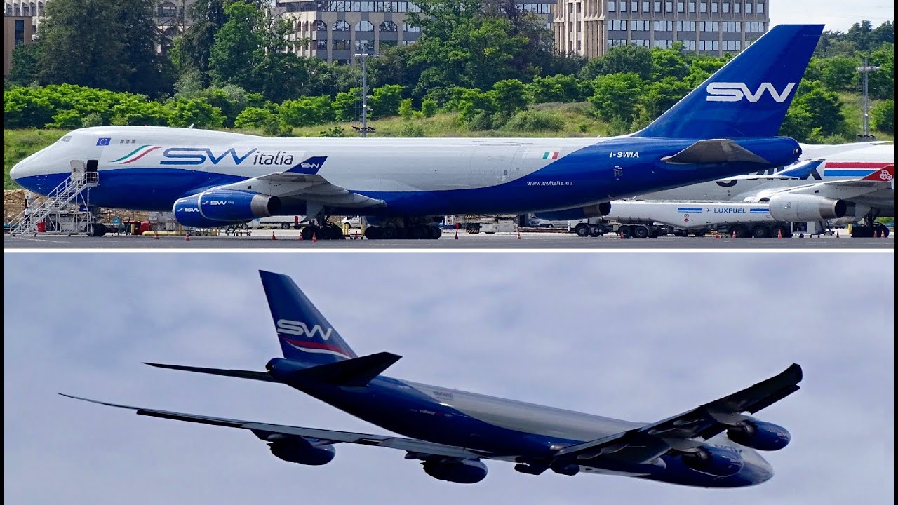 Overhead Departures | SW Italia B747-4F and Silk Way West Airlines B747 ...