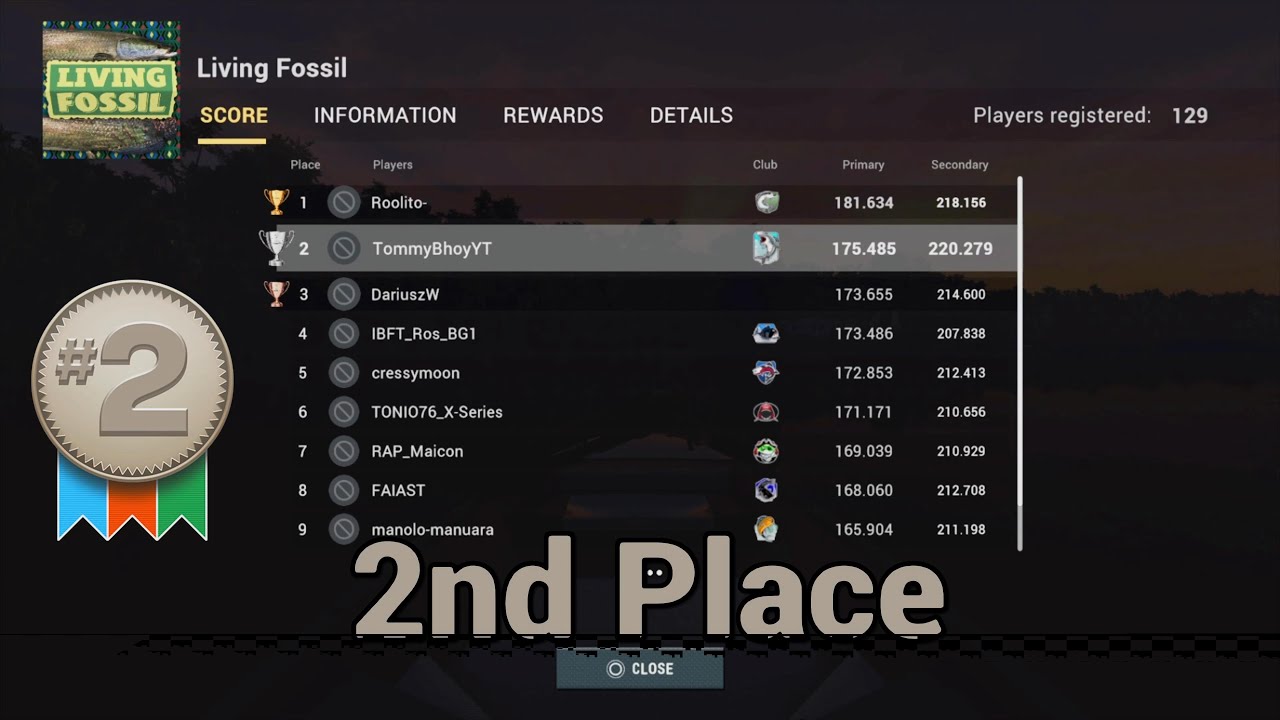Fishing Planet 2nd Place Living Fossil - YouTube