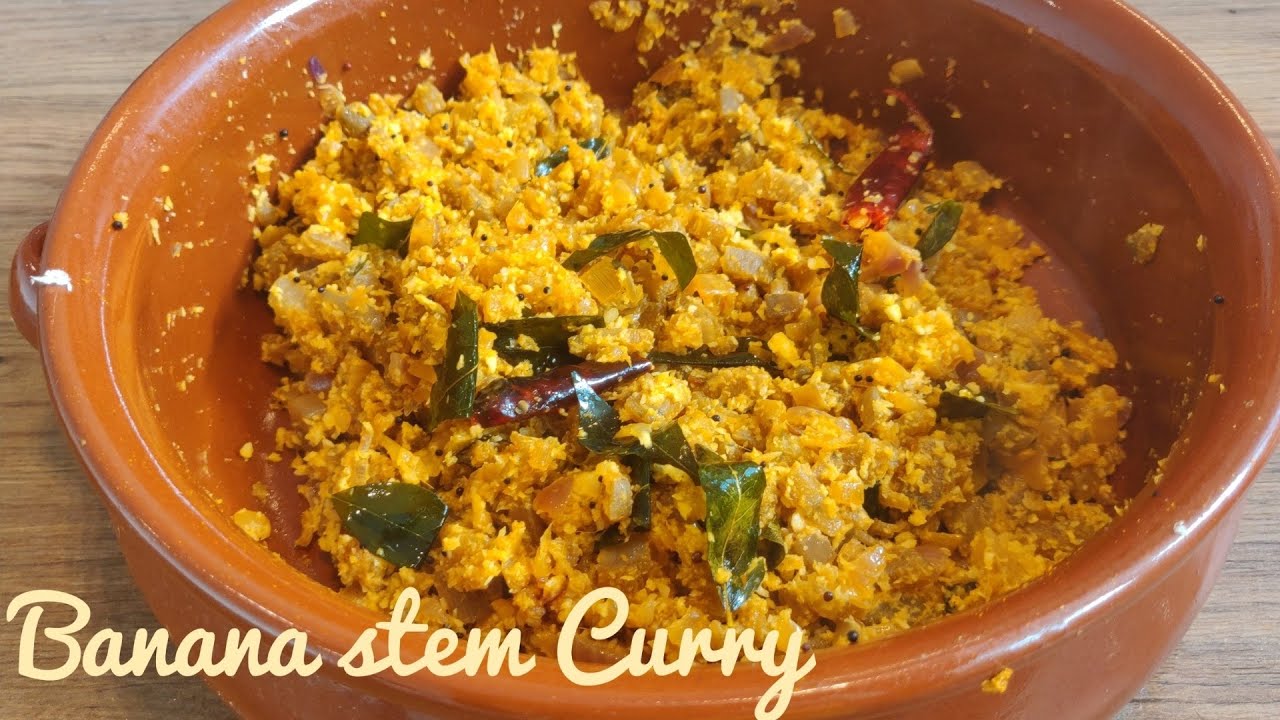 Banana stem recipe | Baledindna palya | Vazhakkambu thoran | Banana ...
