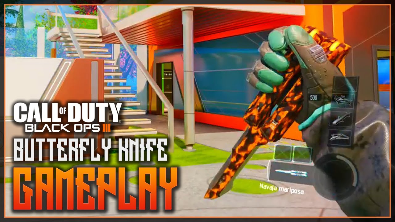Black Ops 3 - NEW "BUTTERFLY KNIFE" GAMEPLAY - RARE "BUTTERFLY KNIFE ...