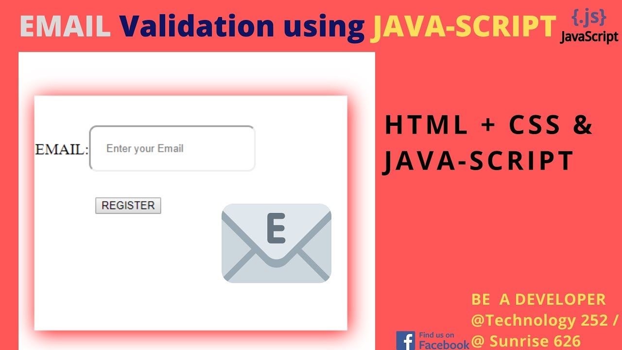 Email Validation Using Java Script Html 5 And Css 3 Form Validation 2291
