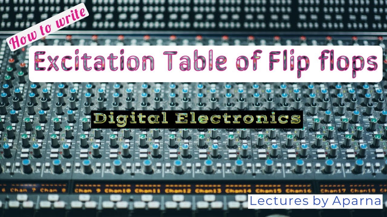 How to write Excitation Table of Flip flops | Digital Electronics ...