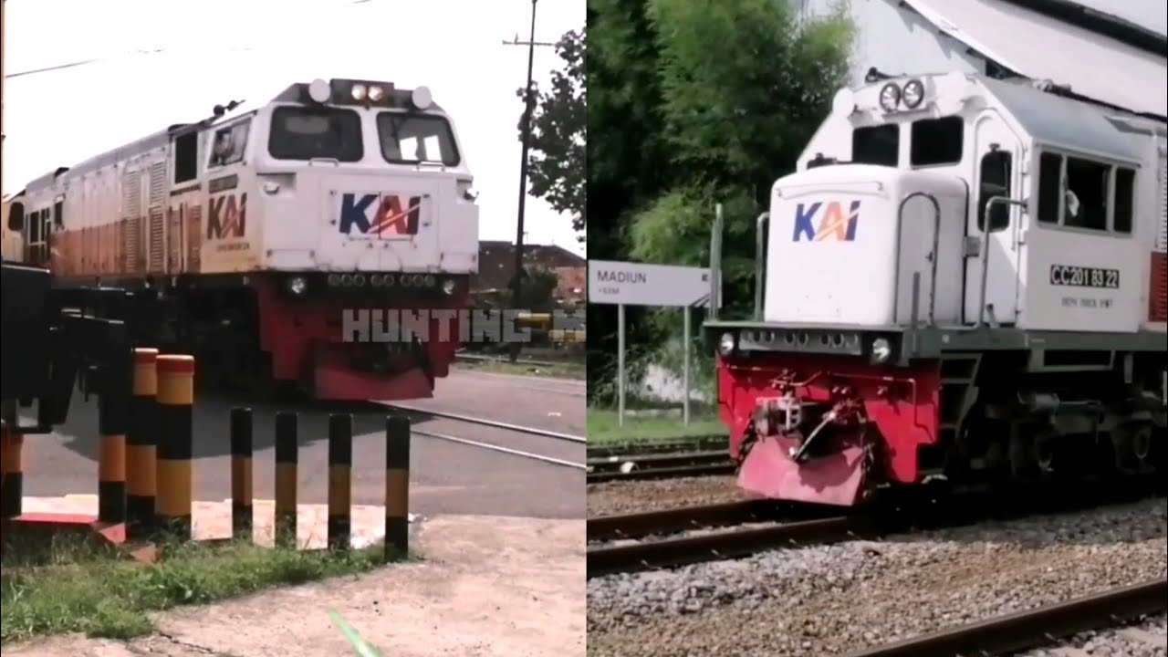 Jalur Padat Kereta Api Siang Hari | Hunting Kereta Api di Stasiun ...
