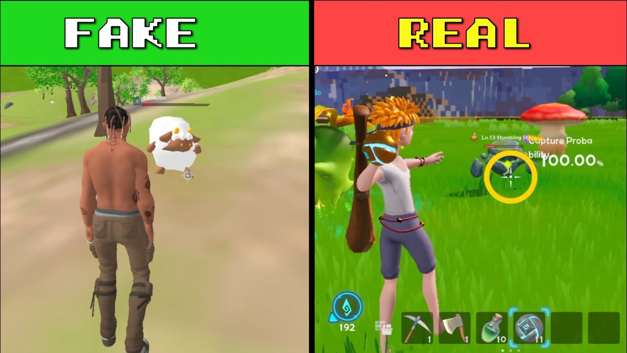 FAKE Vs Real GAMES ( Palworld ) | MiniJoystick - YouTube