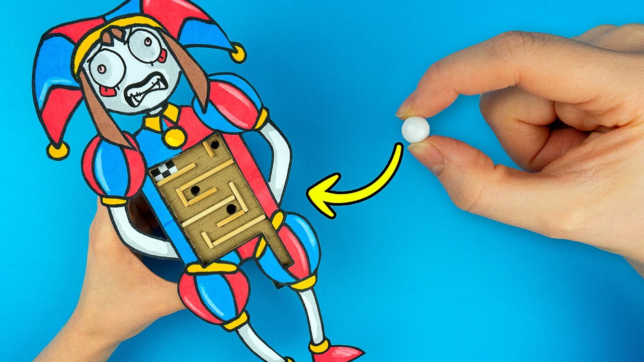 How to draw POMNI Cardboard Maze Paper Craft | DIY THE AMAZING DIGITAL ...