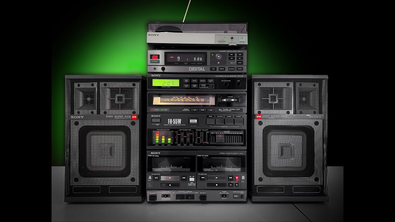 Sony FH-55W CDP-7F PS-Q7 Rare Vintage Full Stereo System - YouTube
