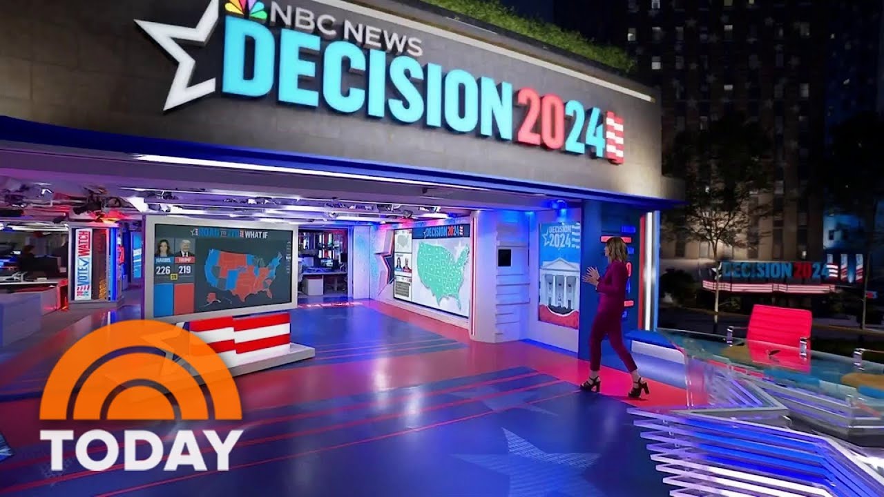 See behind-the-scenes tour of NBC News’ 2024 Election Night set - YouTube