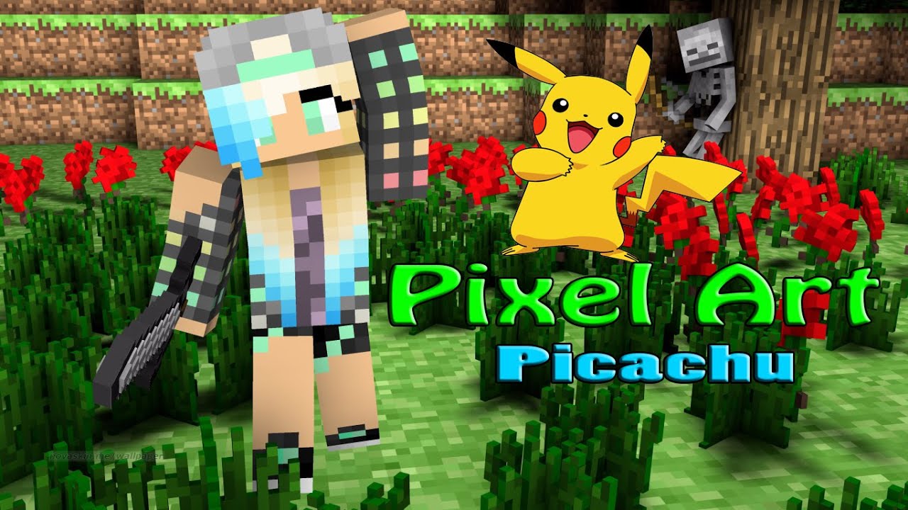 Minecraft:Pixel Arts (Покемон Пикачу) - YouTube