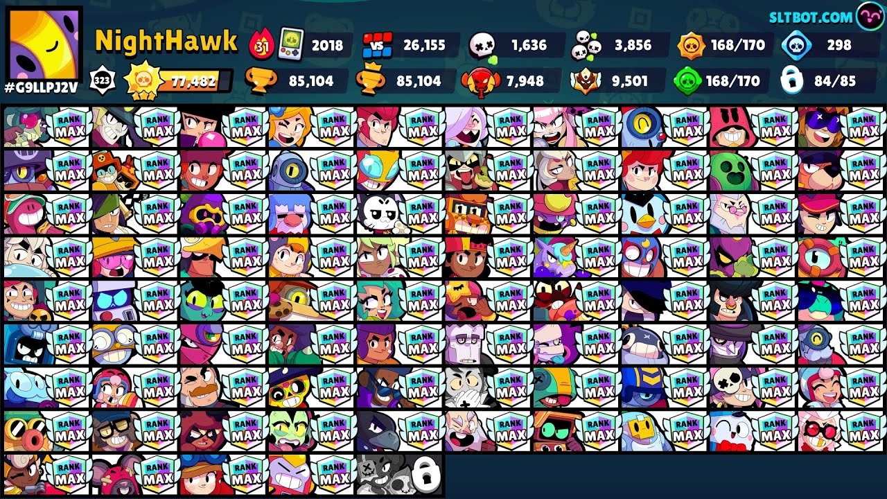 EVERY BRAWLER MAX RANK!!! - YouTube