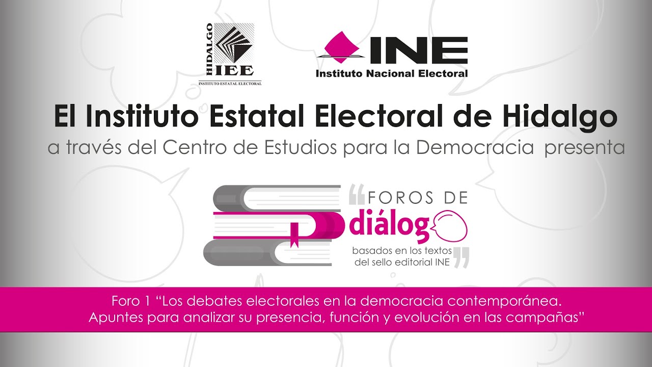 Foros de diálogo basados en los textos del sello editorial INE - YouTube