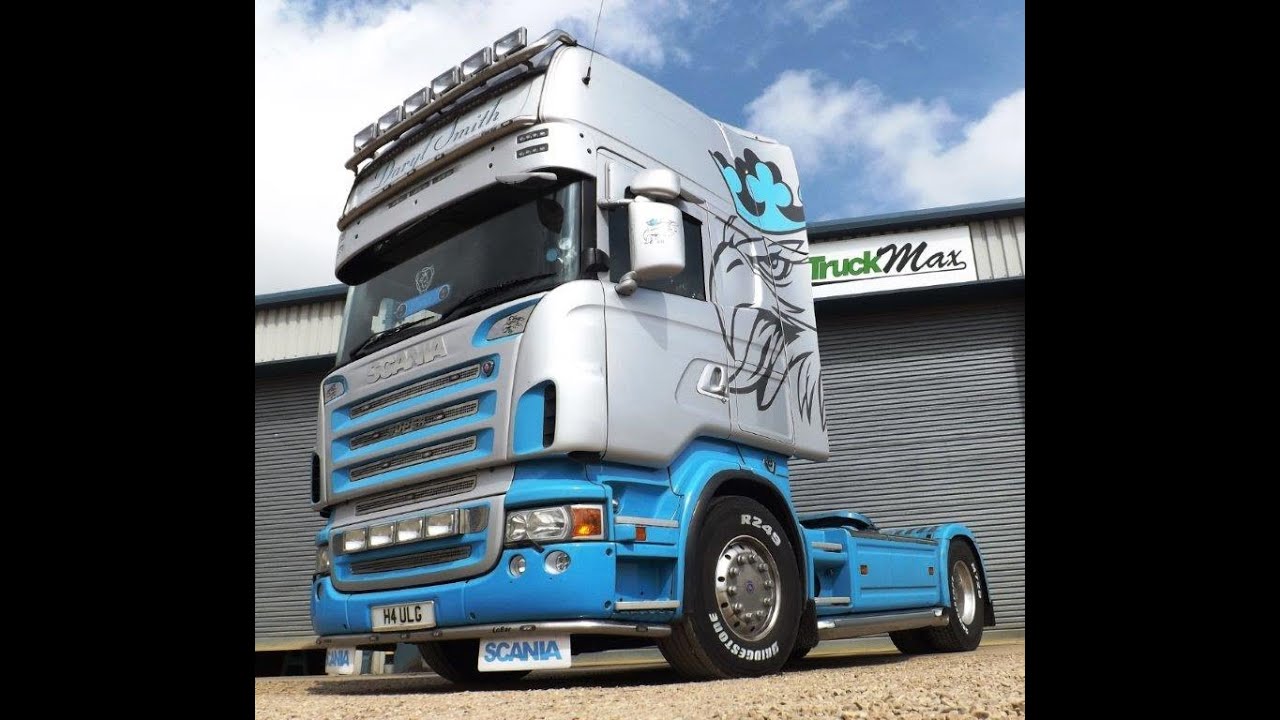 SCANIA R620 V8 - TRUCKMAX BIG BORE Side Pipes 6" - Very Loud!! - YouTube